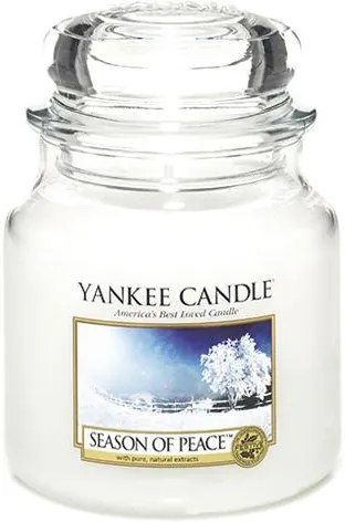 Yankee Candle Svíčka Yankee Candle 411gr - Season of Peace, bílá barva, sklo, vosk
