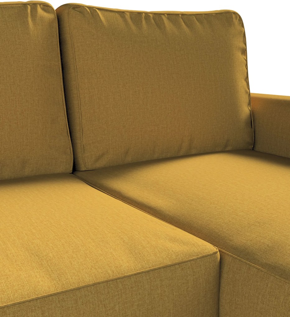 Potah na pohovku IKEA Backabro rozkládací se šezlongem barva žlutá látka pletený vzor
