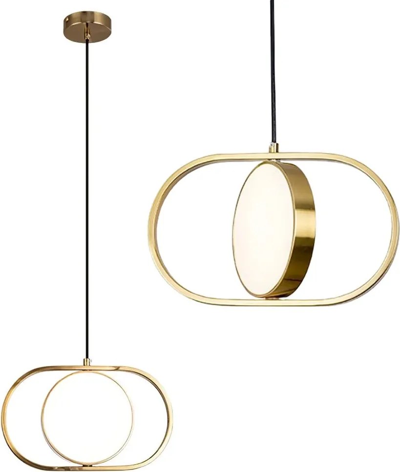 Toolight Toolight, LED závěsné osvětlení, 18W, 4000K, APP1555-CP, zlatá lesklá, OSW-05664