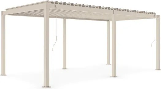 BIZZOTTO Světlá hliníková pergola s uzavíracími lamelami GARDA 3x6 m 0796087