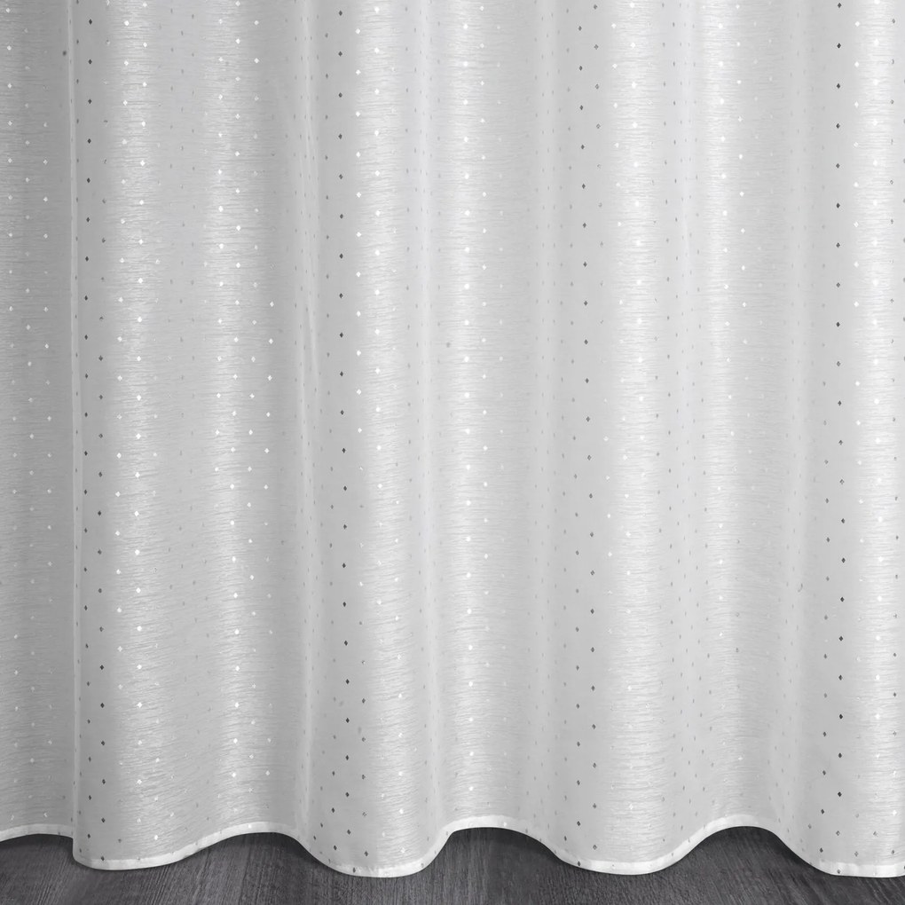 ZÁCLONA NA KROUŽCÍCH SIBEL 300 CM X 250 CM CM BÍLÁ