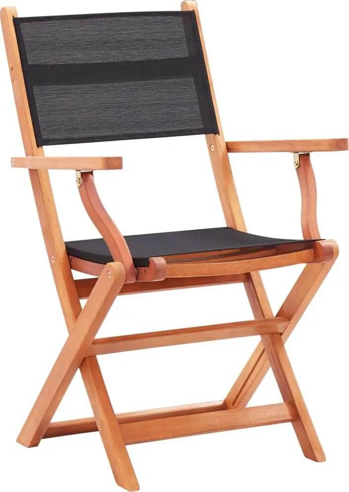 vidaXL Skládací zahradní židle 8 ks masivní eukalyptus a textilen [3086967] Barva: Šedá