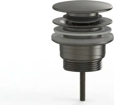Výpusť k umyvadlu 5/4 SAT Aurum 7,2 cm, gun metal matná, plast SATAUCCBGM