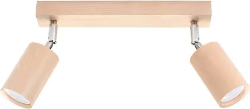 Bodové svítidlo SOLLUX Berg 2 GU10 2x40W bez zdroje SL.0702 přírodní dřevo