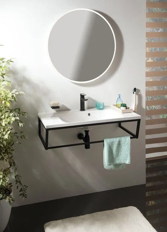 Sapho, Koupelnový set SKA konstrukce, černá mat, KSET-024
