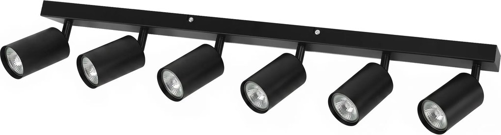 Toolight Toolight, JNH031-6C, stropní bodové svítidlo, 6× GU10, 75 cm, černá, OSW-56220
