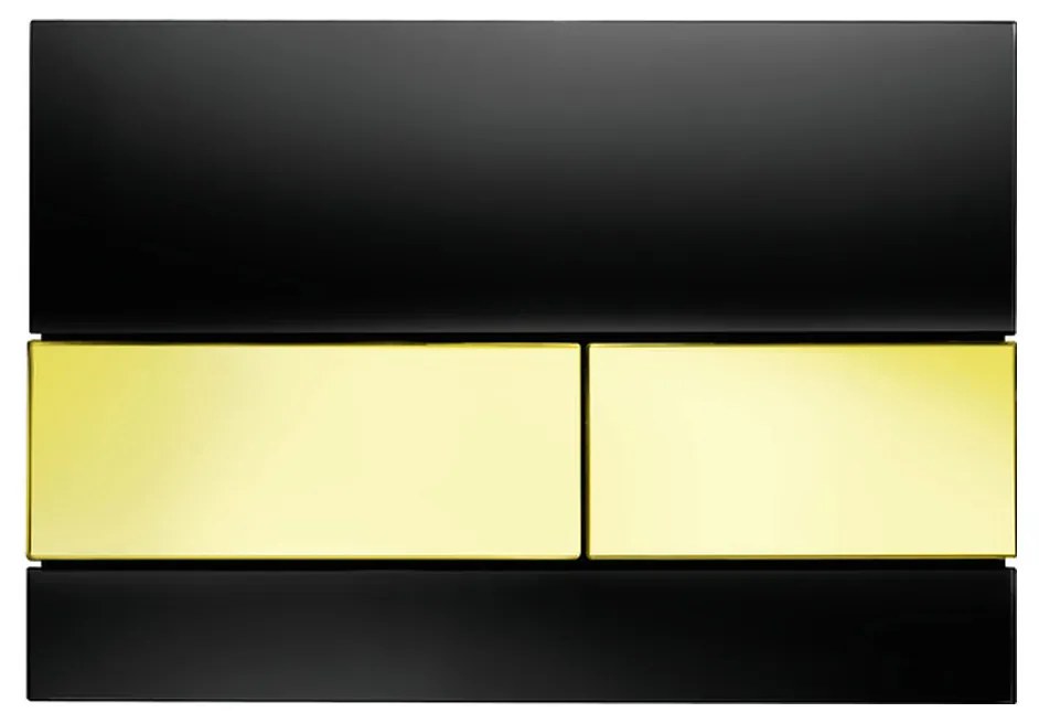 TECEsquare- Ovládací tlačítko, skleněné, černé sklo - zlaté 9240808