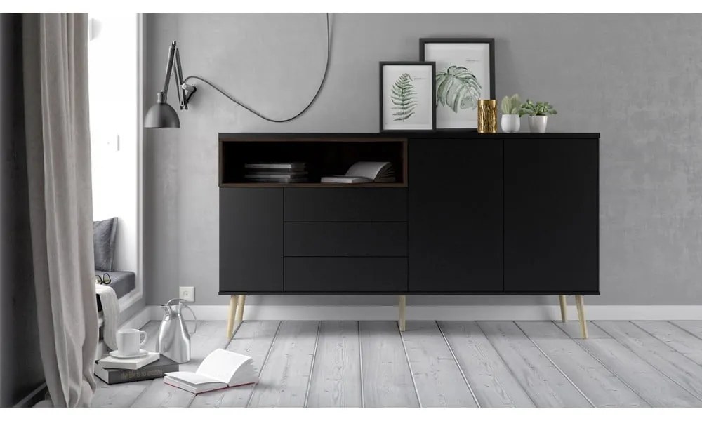 Černá komoda Tvilum Roomers