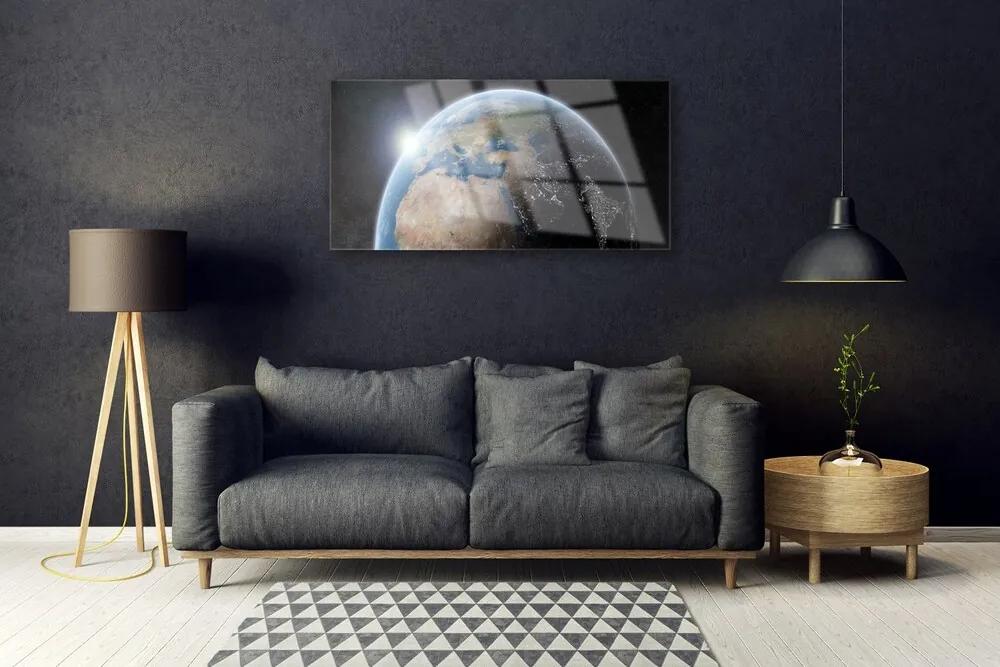 Plexisklo-obraz Planeta Země Vesmír 100x50 cm