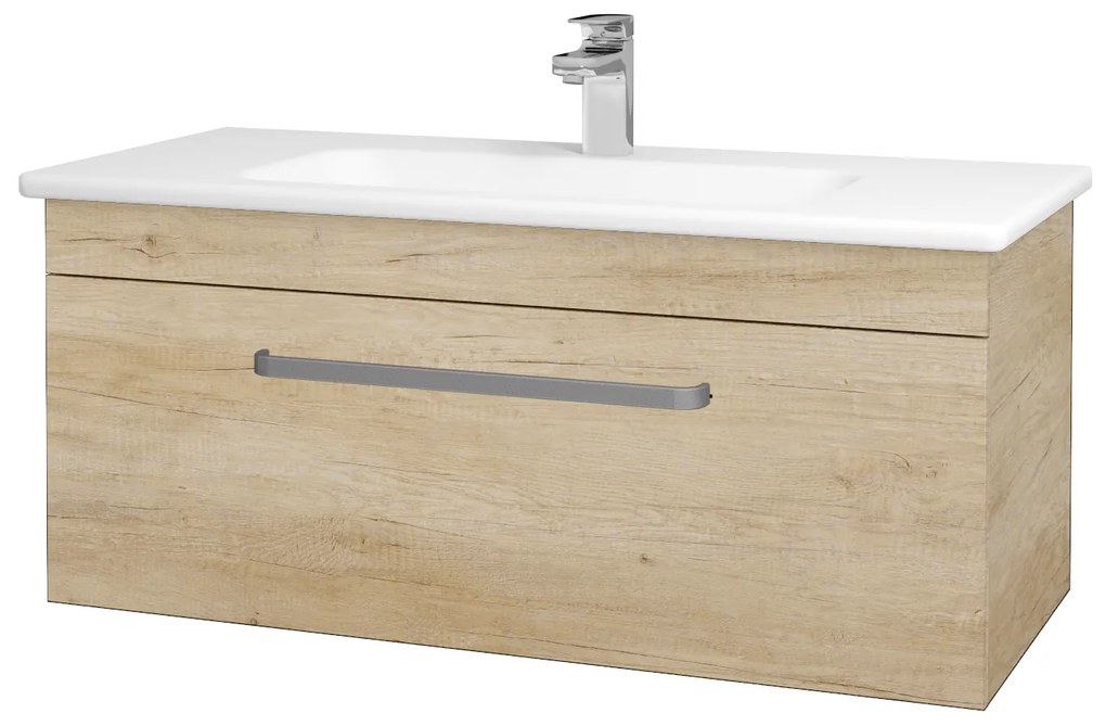 Dřevojas Koupelnová skříň ASTON SZZ 100 Varianta: N01 Bílá lesk / Úchytka T03 / D17 Colorado