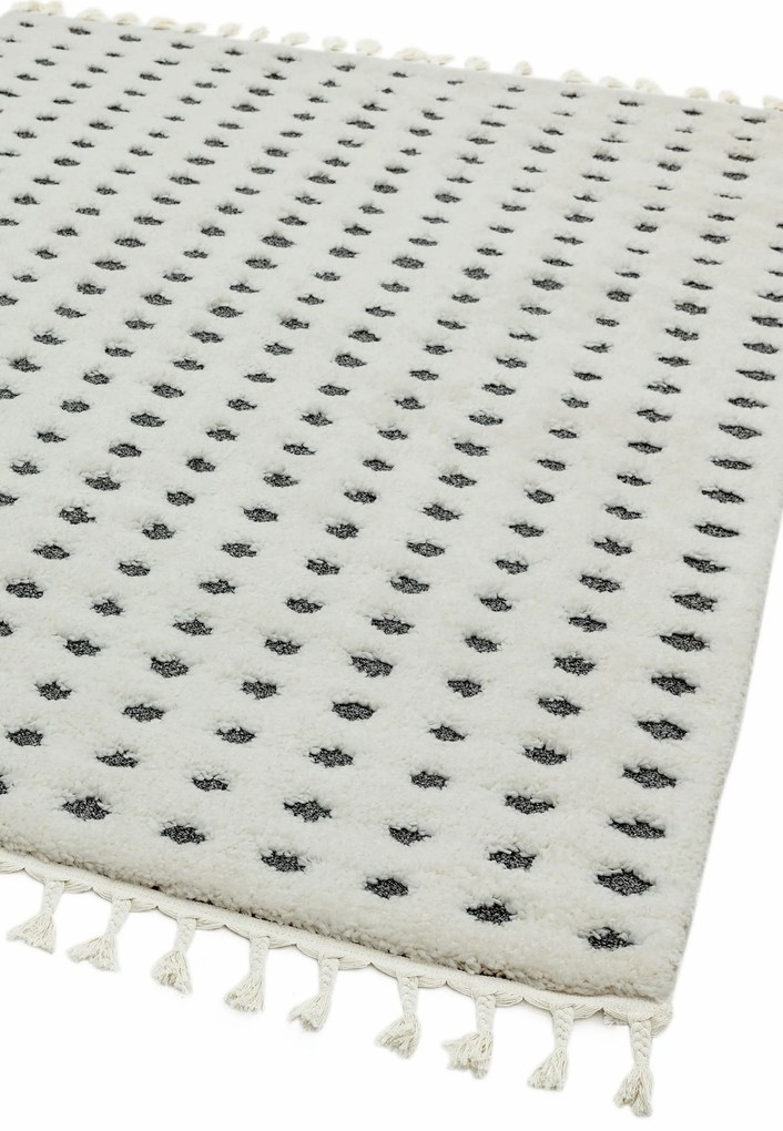 Šedý koberec Afuan Dotty Grey Rozměry: 80x150 cm