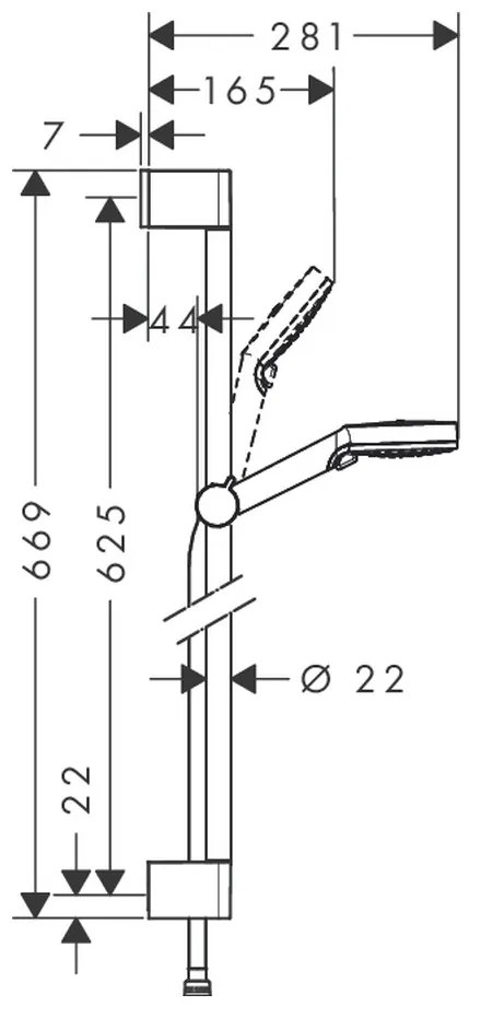 Hansgrohe Crometta Vario - sprchová souprava Crometta Vario, bílá-chrom 26532400