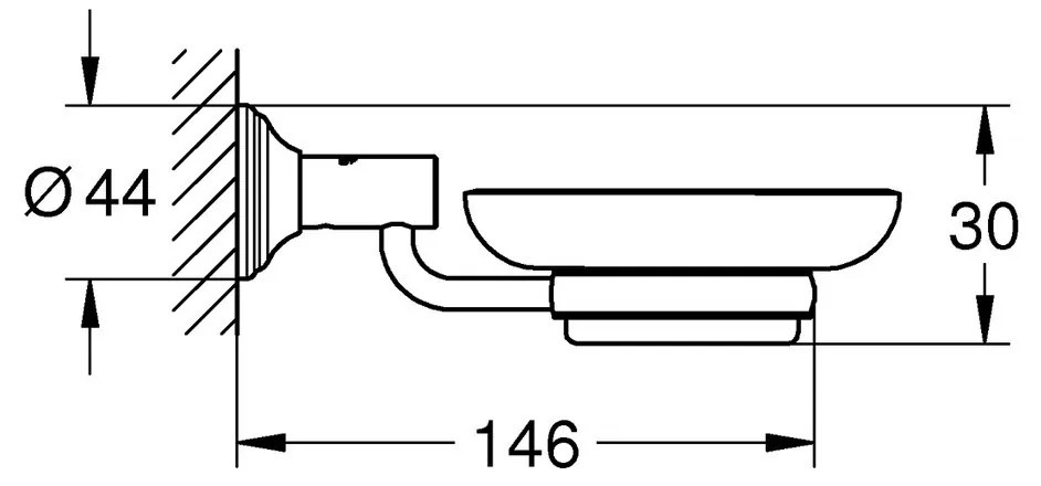 Grohe Essentials Authentic - Držák, chrom 40652001