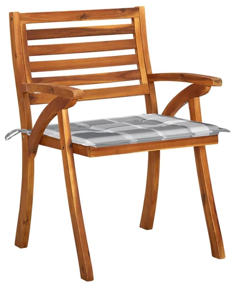 Zahradní židle s poduškami 8 ks masivní akáciové dřevo,  3075215