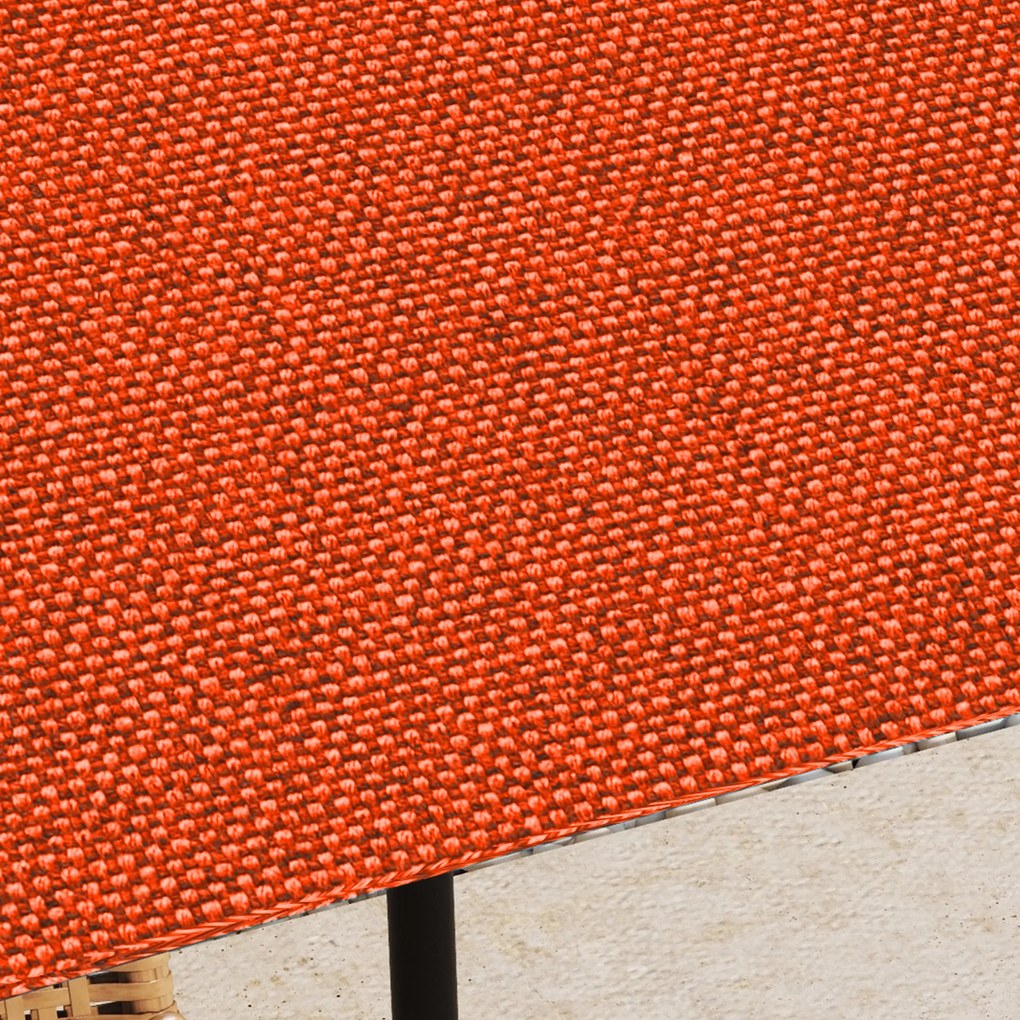 Outsunny náhradní střešní kryt altánu z polyesteru 2,98 x 2,95 m v oranžové barvě pro zahradní altán