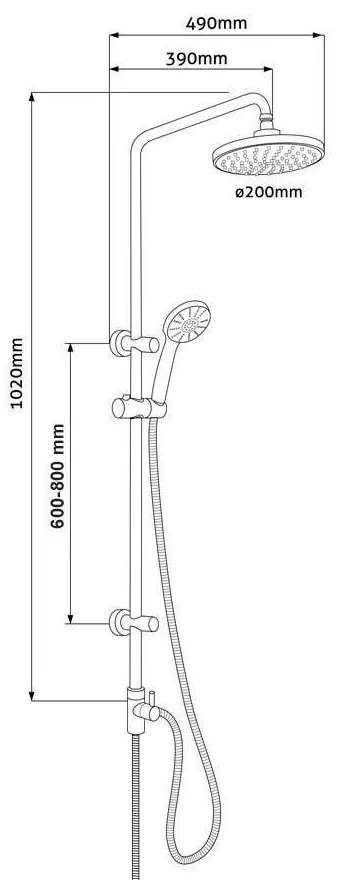 Mereo Mereo, Sprchová souprava Sonáta a sprchová baterie Sonáta 100 mm, CB609A