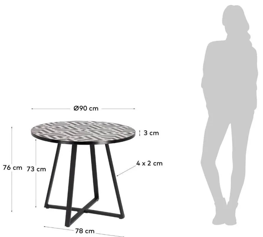 Zahradní stůl tella ø 90 cm MUZZA