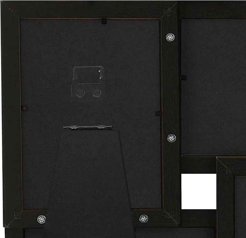 Kolážový fotorámeček na 4 obrázky (10 x 15 cm) černý MDF 332774
