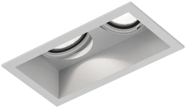 Wever & ducré obdélníkové stropní zapuštěné svítidlo plano ceiling rec 2.0 led 1800-3000k s tree bílý hliník