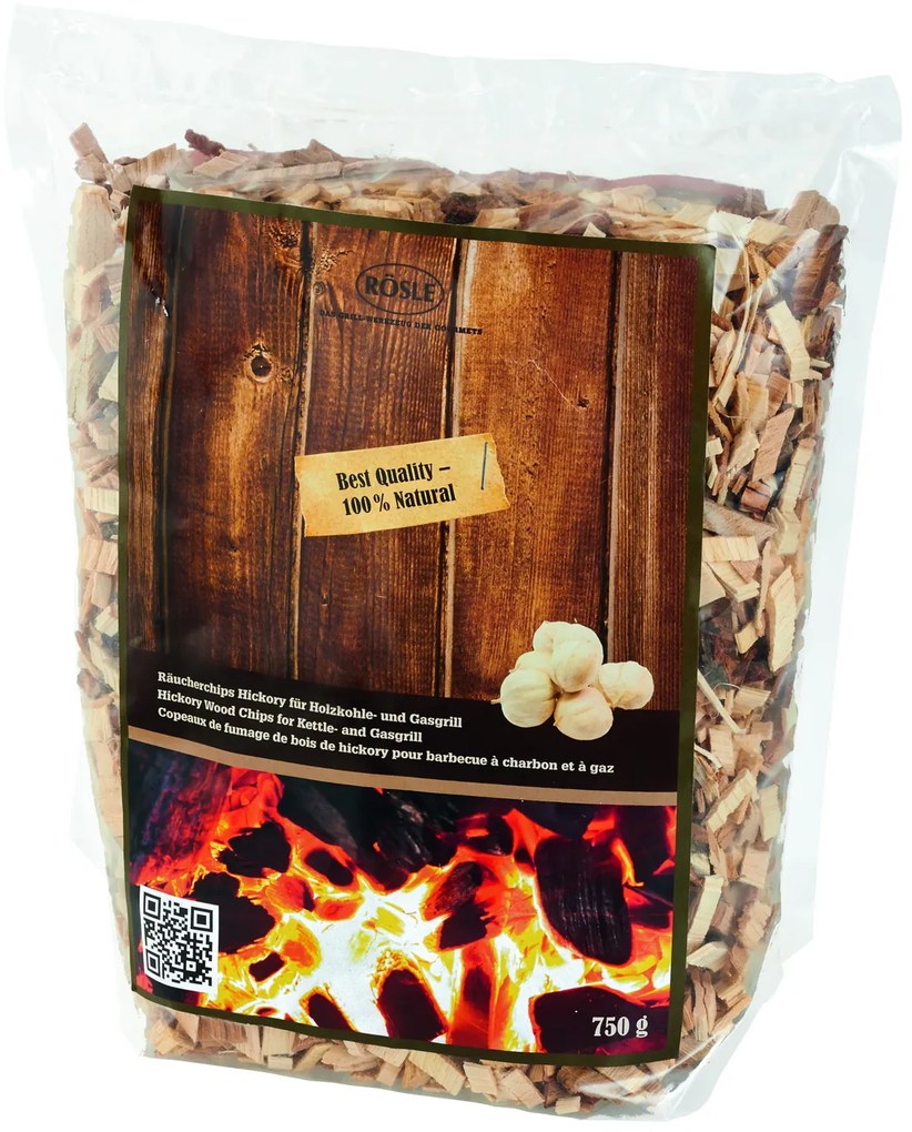 Dřevěné udící lupínky Hickory 750 g, RÖSLE 25103