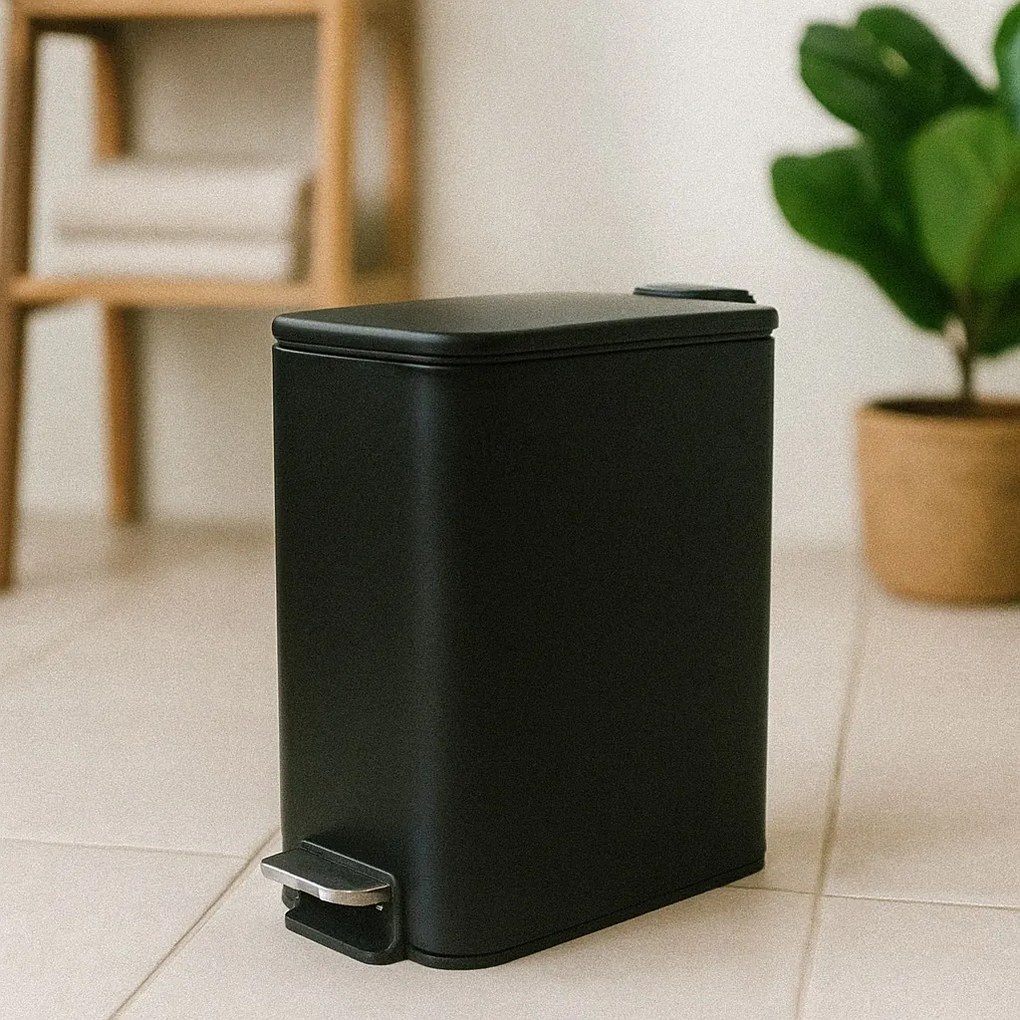 Úzký odpadkový koš do koupelny BALVO, 5 l