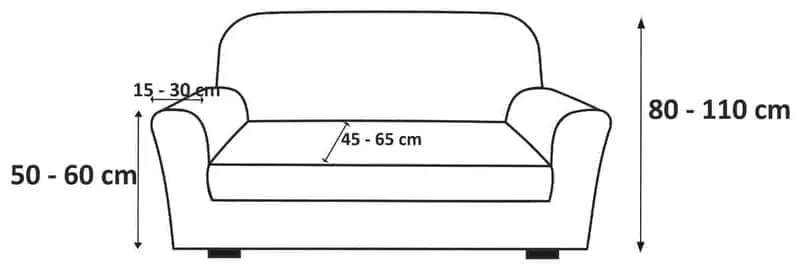 DekorTextil Potah na sedací soupravu multielastický Cagliari - béžový ROZMĚR: dvojkřeslo š. 140 - 180 cm