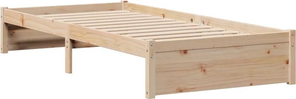 Postel s knihovnou bez matrace 75 x 190 cm masivní borovice 3322369