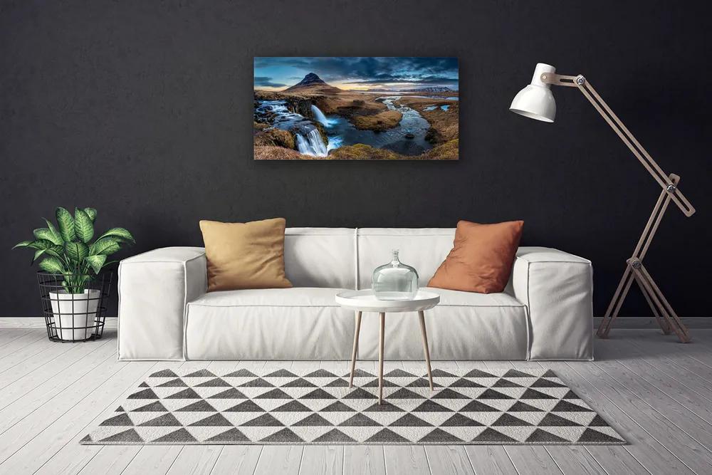 Obraz na plátně Vodopád Řeka Krajina 100x50 cm