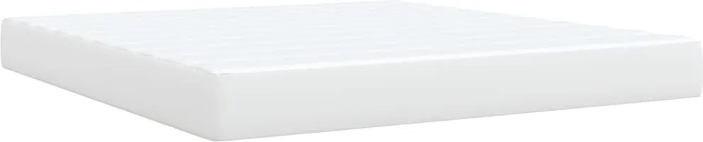 Box spring postel s matrací bílá 180x200 cm umělá kůže 3290733