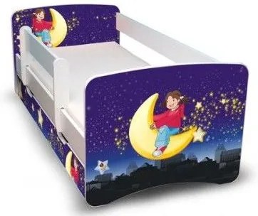 MAXMAX Dětská postel 160x70 cm se šuplíkem - NOČNÍ LET II