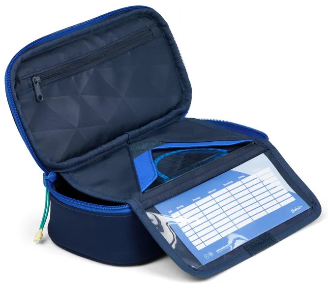 Penál Ergobag Satch – Crossed Blue 2025