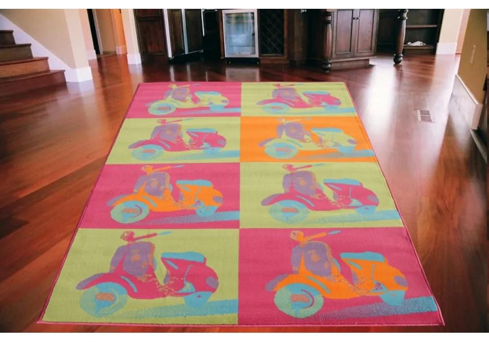 Kusový koberec PP Skůtry fuchsiový, Velikosti 140x200cm | BIANO