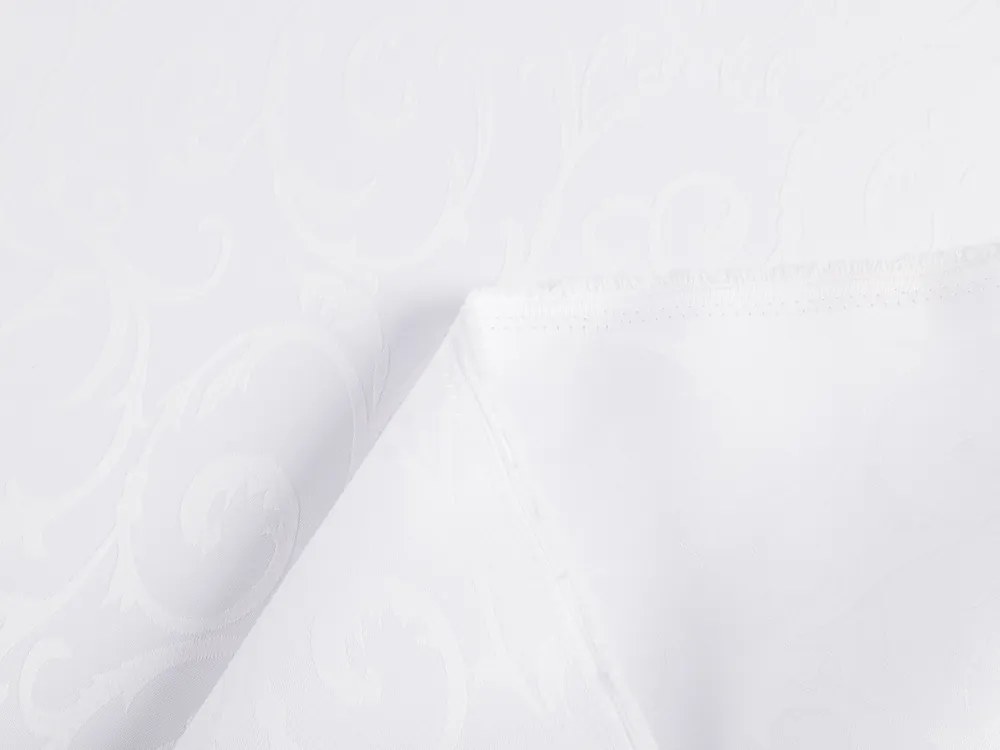 Biante Teflonový běhoun na stůl TF-055 Zámecký vzor - bílý 20x160 cm