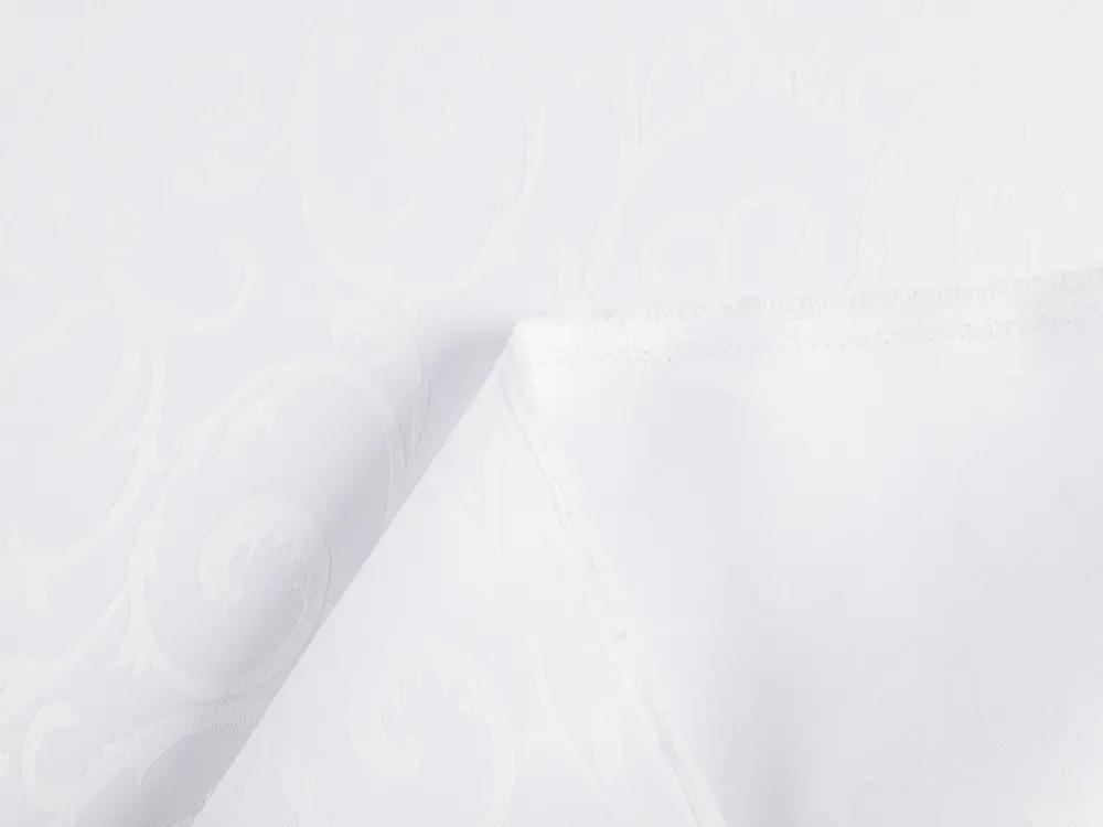 Biante Teflonový běhoun na stůl TF-055 Zámecký vzor - bílý 20x180 cm