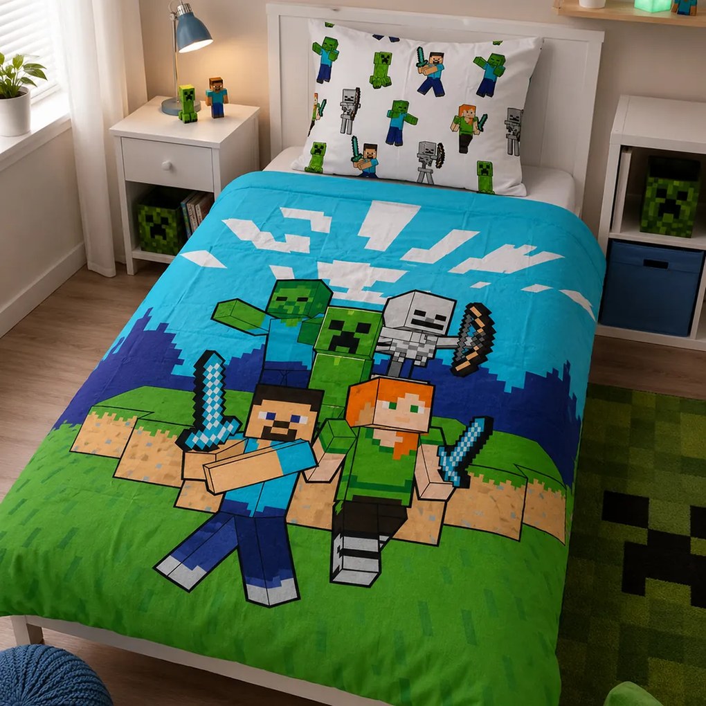 Dětské povlečení Minecraft Pixelový Svět