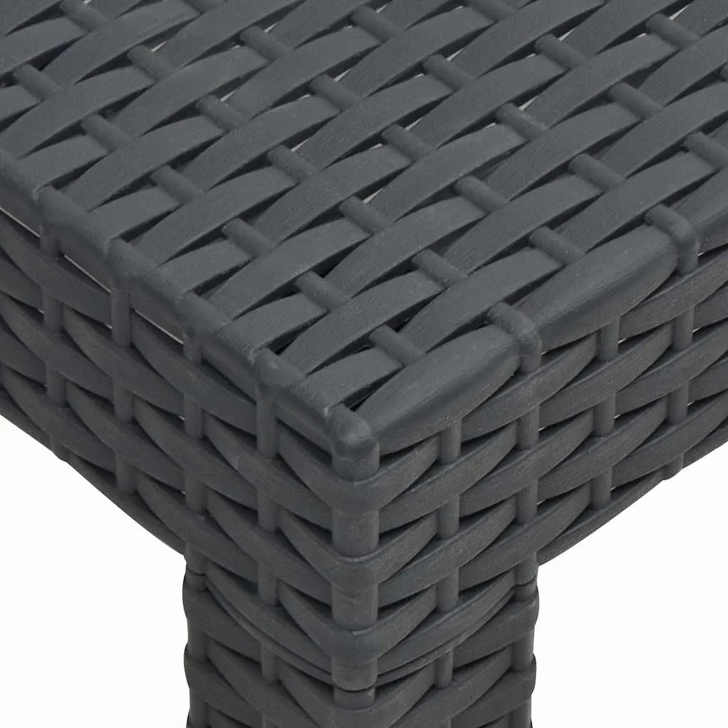 Zahradní stůl antracitový 58 x 58 x 41 cm PP ratan 315640