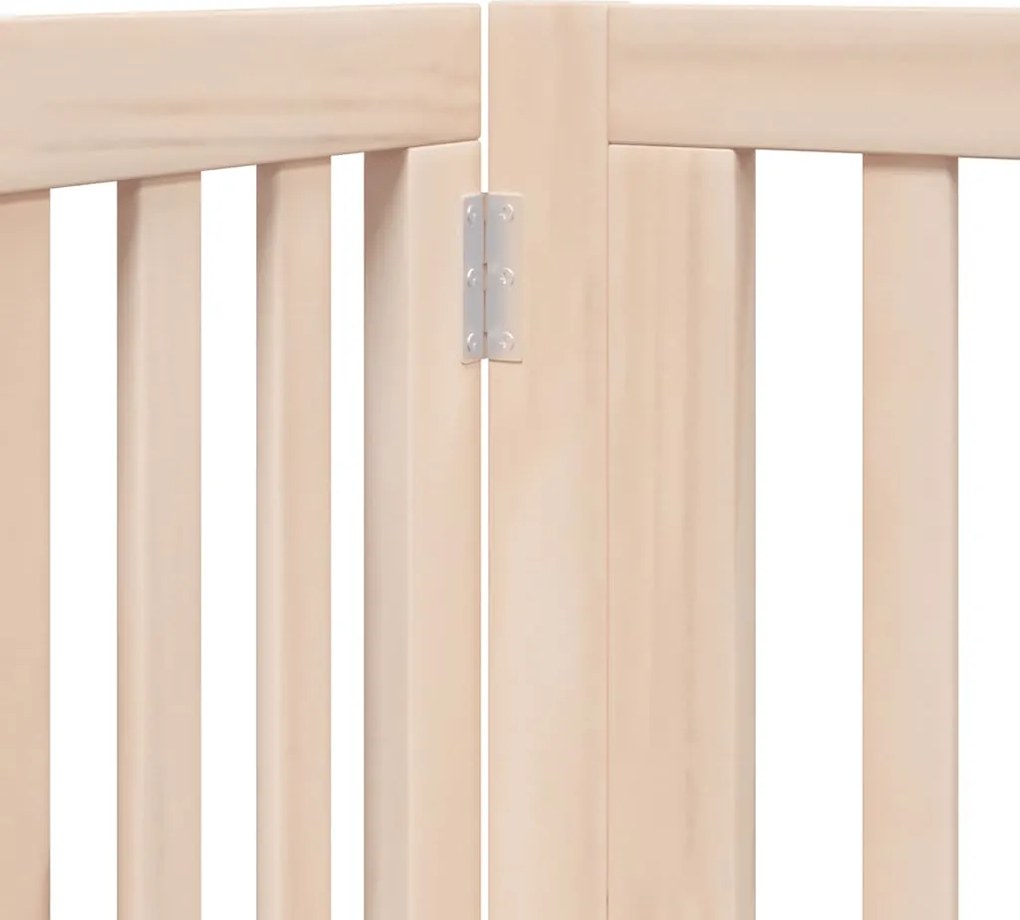 Zábrana pro psy s dvířky skládací 8 panelů 640 cm topol 3155670