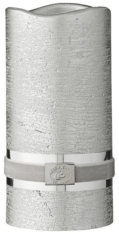 Dekorativní svíčka CANDLE LED stříbrná 7,5 x 15 cm