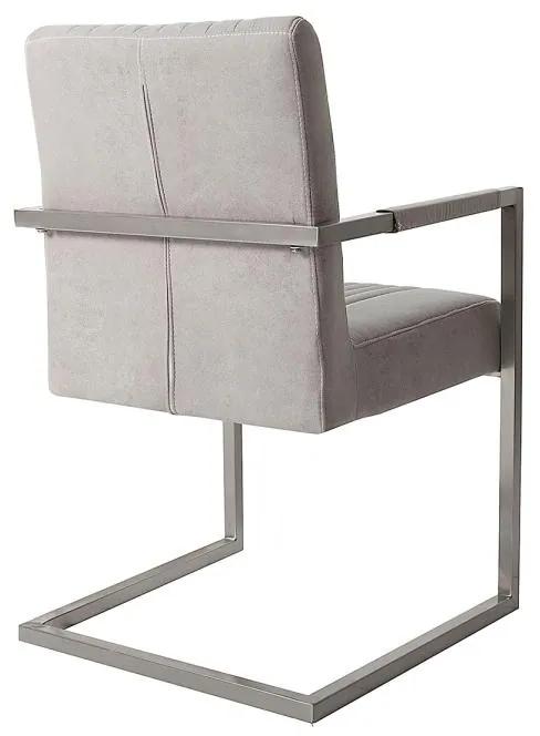 Konzolová židle Boss s područkami, šedá