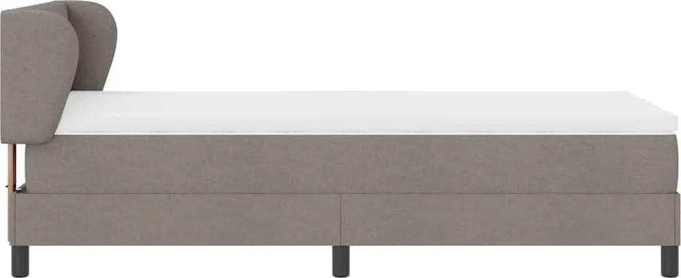 Postel s boxspringem s čelo Taupe 100 x 200 cm textil 3340077