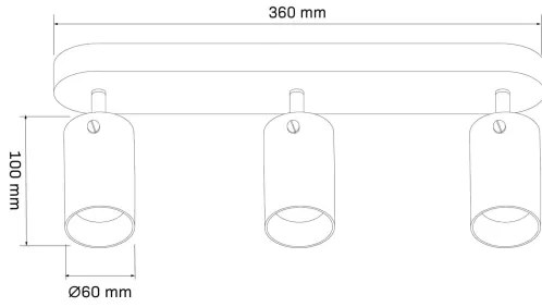 Bodové svítidlo SMOKY 3xGU10/10W/230V černá