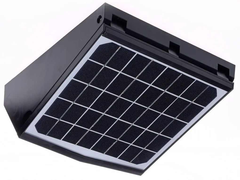 Exteriérové solární nástěnné LED svítidlo Solar, 1x LED 15w, černá, pohybový senzor, ovladač