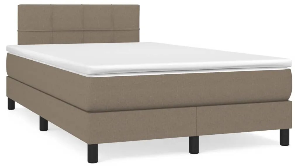 Box spring postel s matrací taupe 120x190 cm textil 3269727