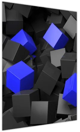 Samolepící fólie Černo - modré kostky 3D 150x200cm OK3705A_2M
