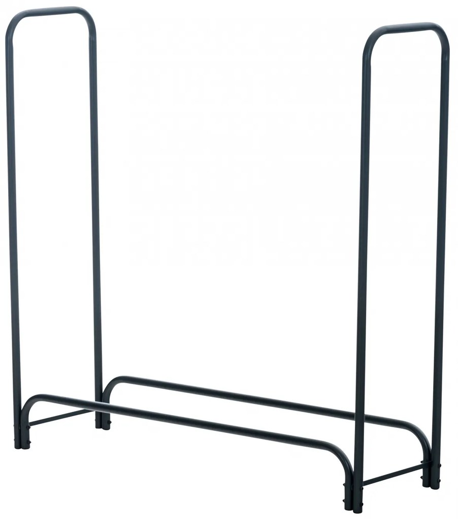 Stojan na palivové dřevo Wilster 316789 - 120x120x36 cm, kov antracit