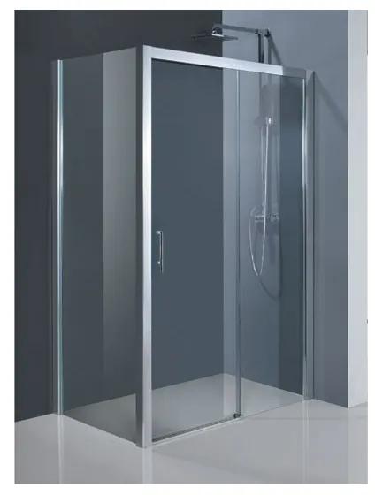 Obdélníkový sprchový kout ESTRELA KOMBI - Pravé (DX), Hliník chrom, Čiré bezpečnostní sklo - 6 mm, 150 cm, 90 cm HOPA