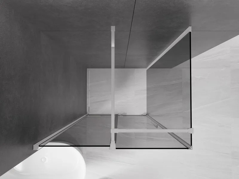 Mexen Velar, sprchový kout s posuvnými dveřmi 90 x 120 cm, 8mm šedé sklo, chromová, 871-090-120-41-01