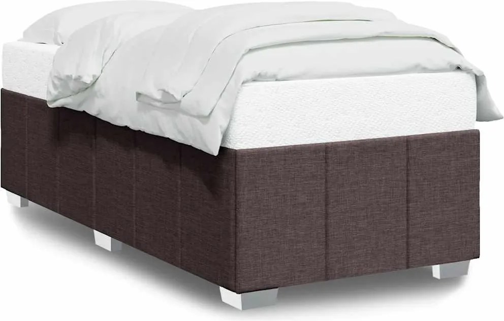 Rám postele bez matrace tmavě hnědý 90 x 200 cm textil 3284807