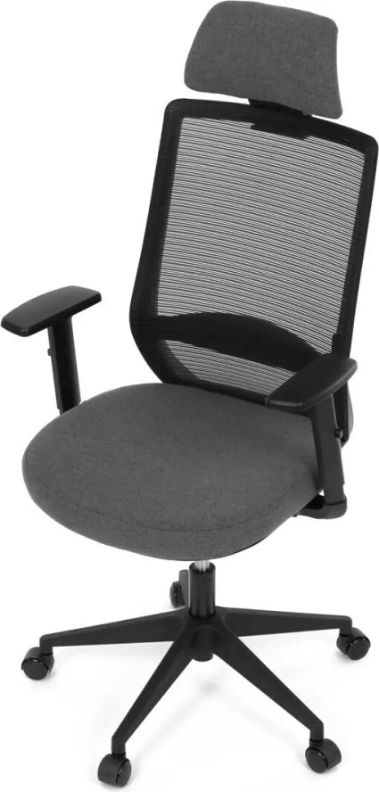 Kancelářská židle KA-V3329 BK, synchronní mechanismus, síťovina Šedá