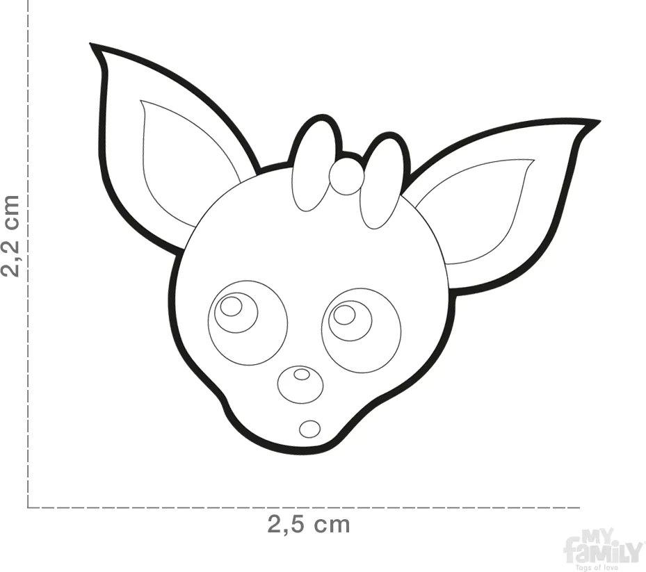 Psí známka MY FAMILY Čivava hnědá dlouhosrstá